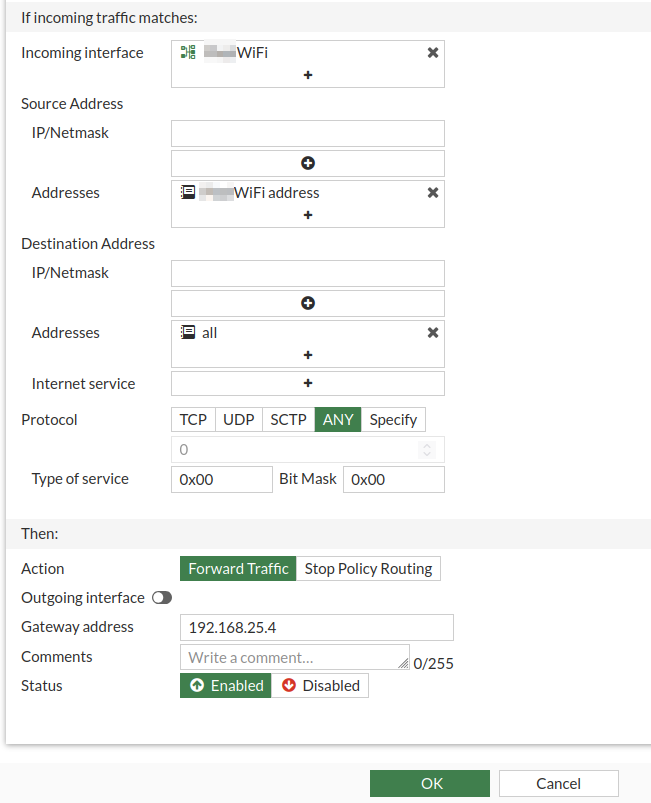 FortiGate - Override Default Route for Devices / Subnets - techbits.cc